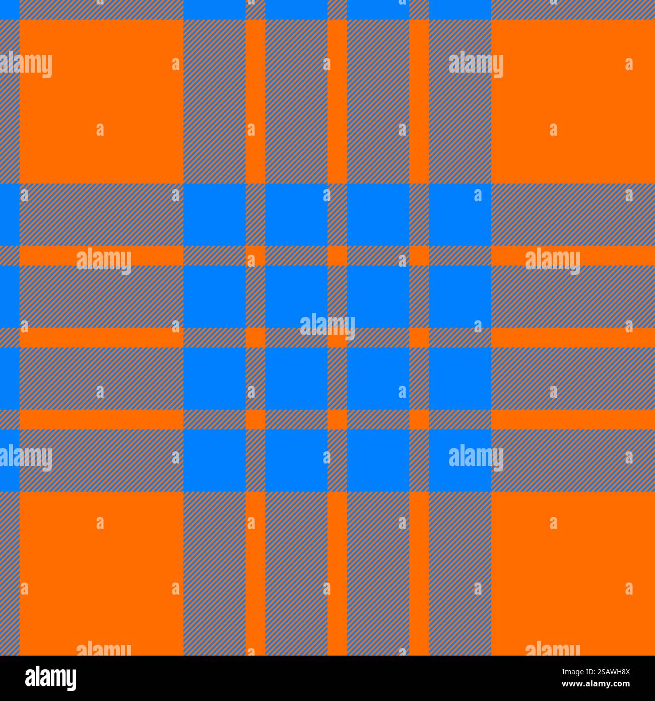 clan cameron tartan seamless background orange and blue vector ...