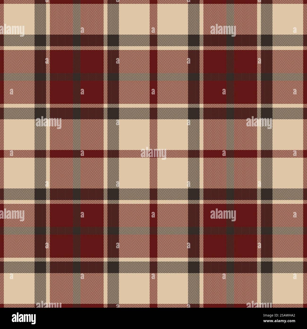 Plaid seamless pattern in red. Check fabric texture. Vector textile ...