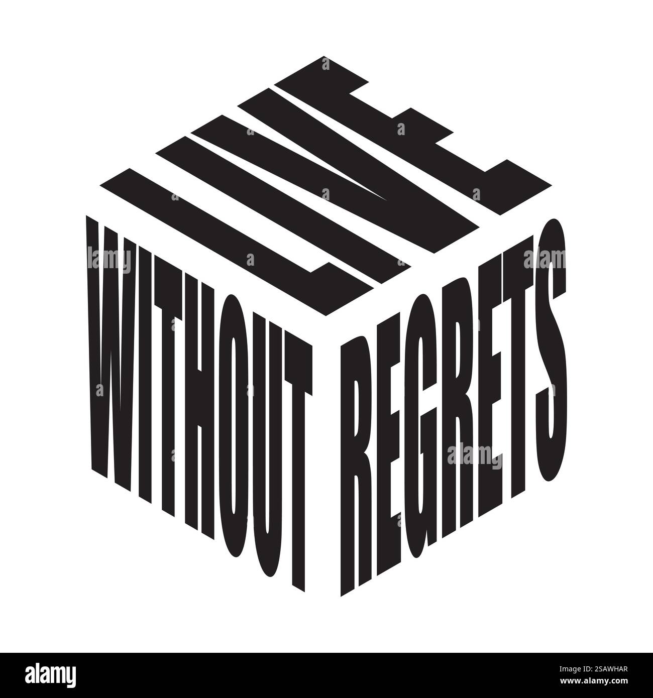 Live with no regrets Stock Vector Images - Alamy