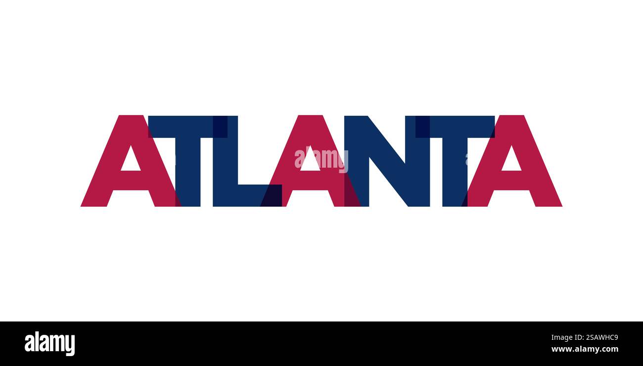 Atlanta, Georgia, USA typography slogan design. America logo with ...