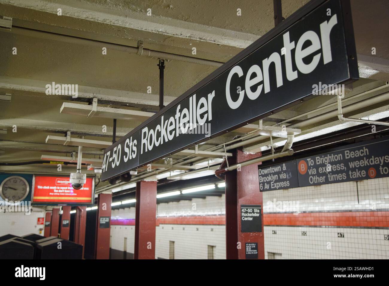 The Rockefeller Center Subway station in Manhattan, New York City, USA ...