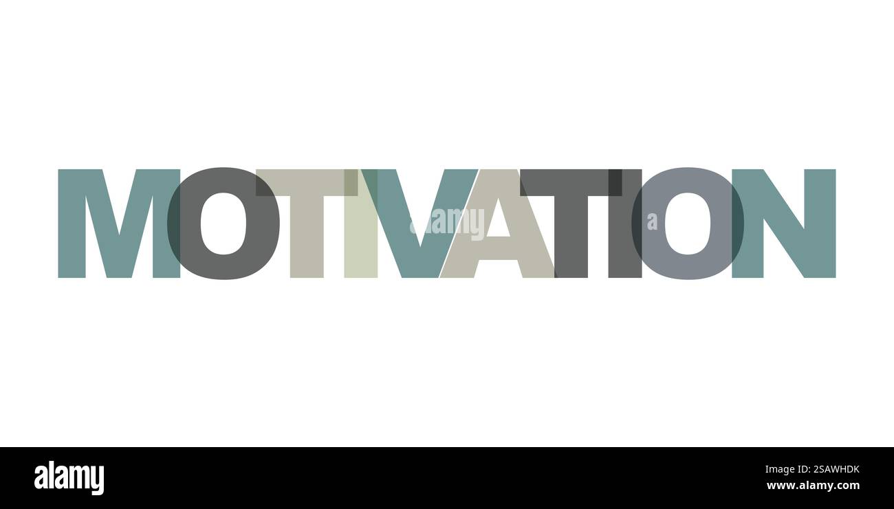 Motivation management business card text. Modern lettering poster ...