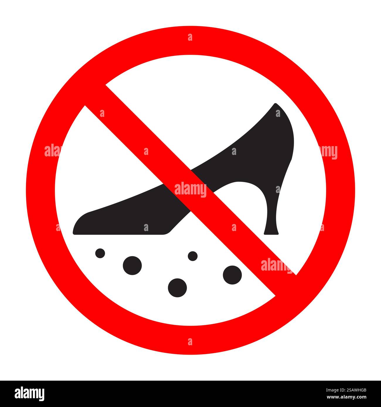Dirty shoes are forbidden prohibition sign. Vector illustration.. Dirty ...