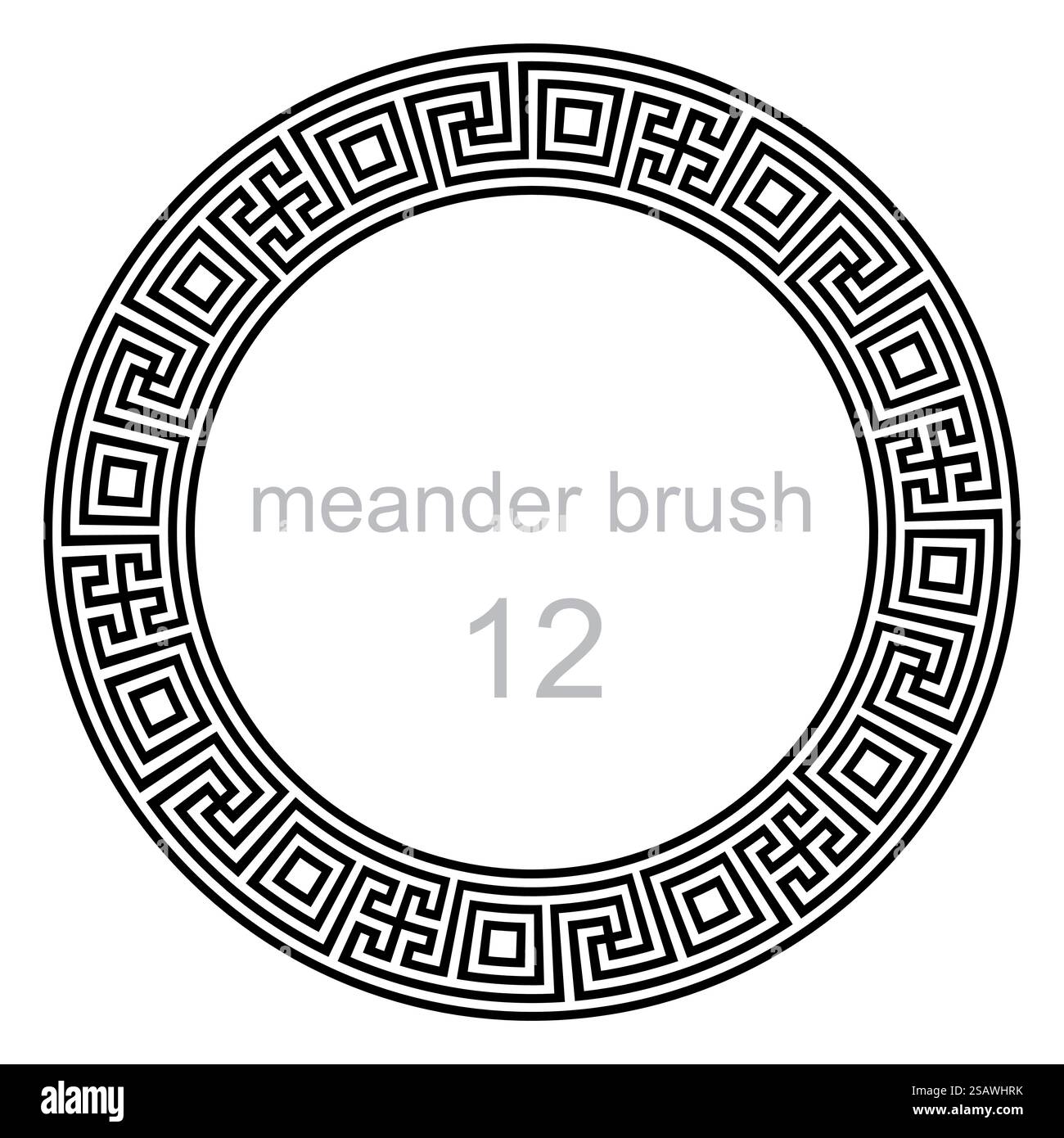 different pattern line ancient meander, vector illustration. different ...