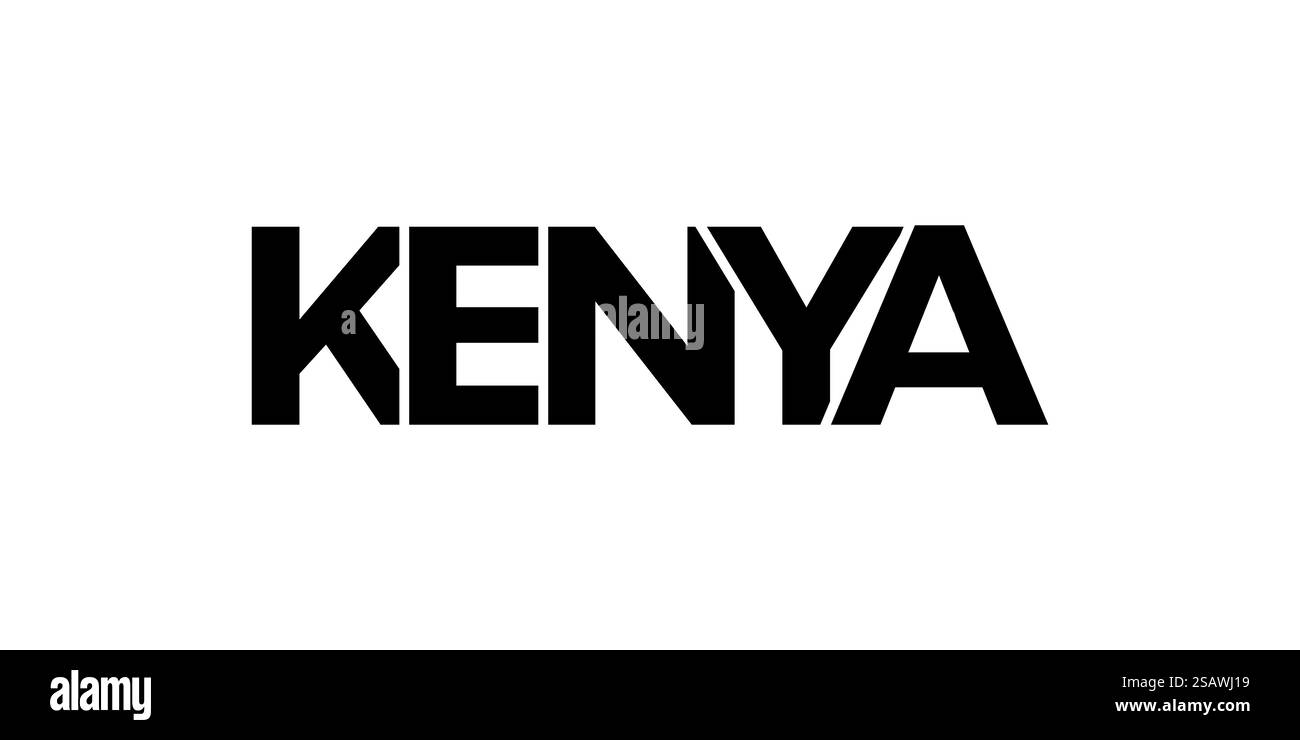 Kenya emblem for print and web. Design features geometric style, vector ...