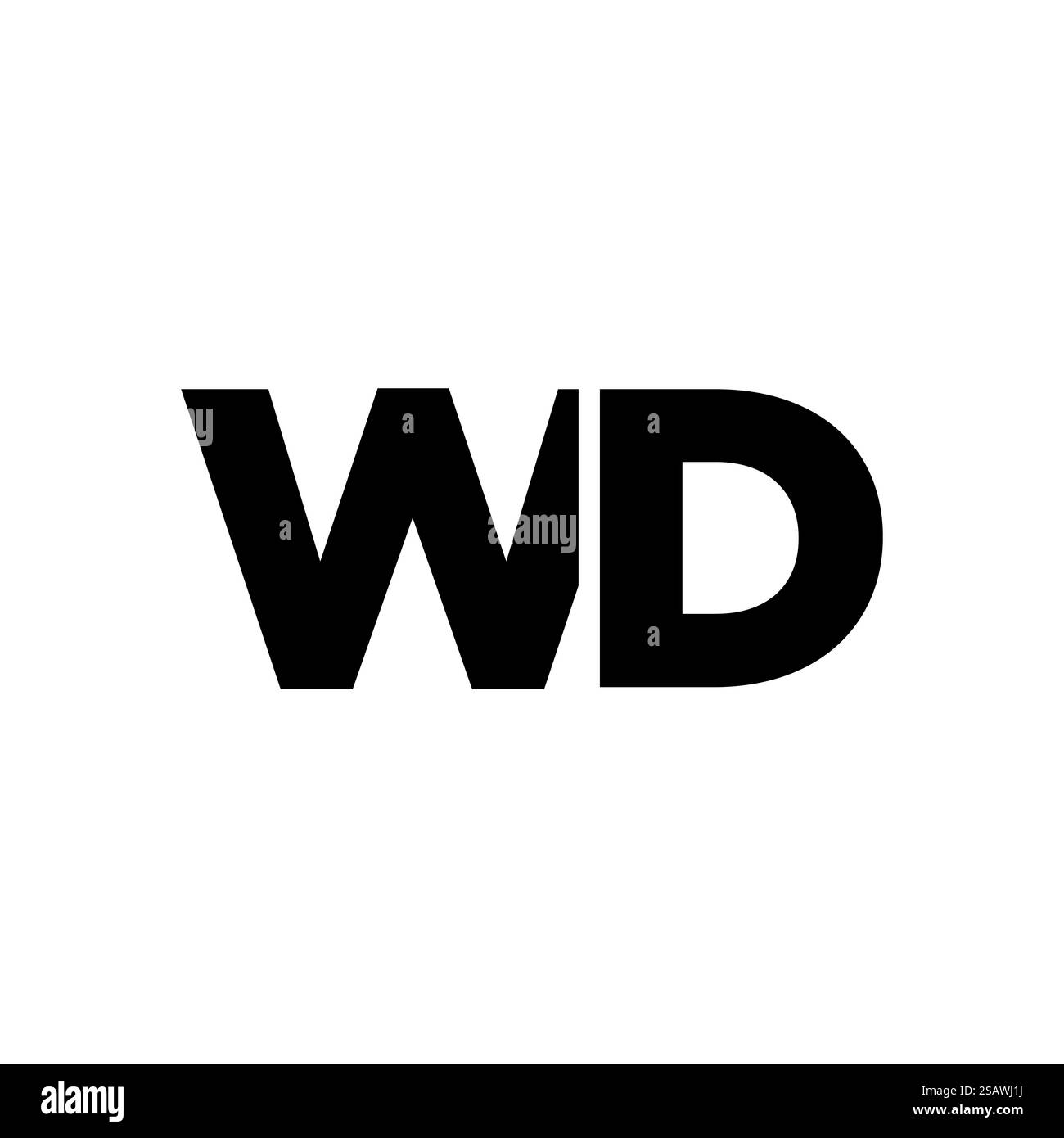 Trendy letter W and D, WD logo design template. Minimal monogram ...