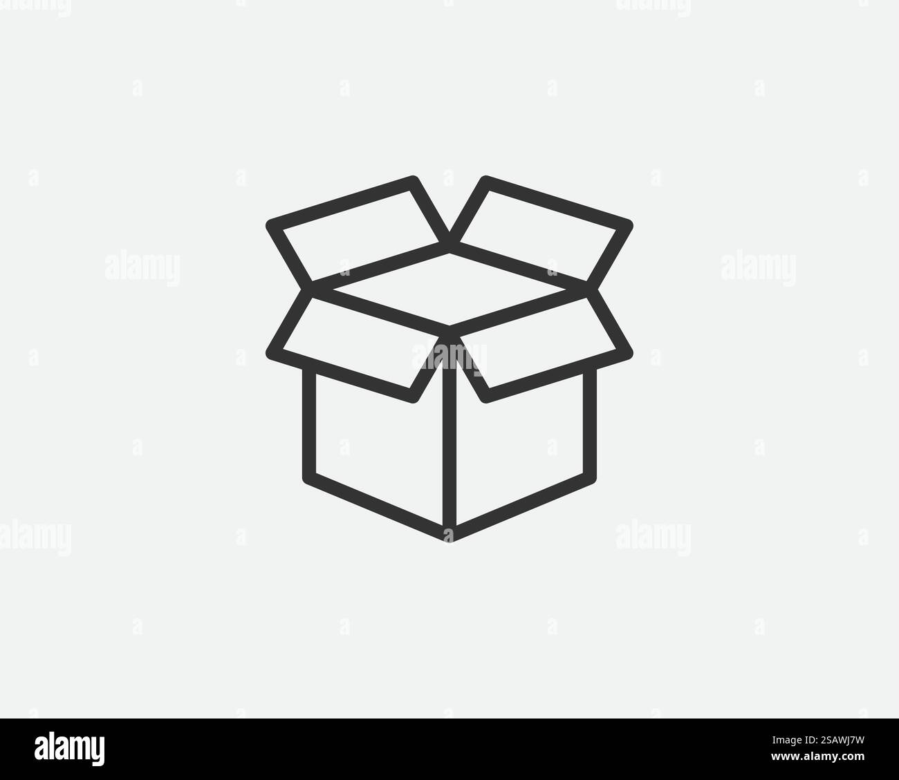 Delivery packaging vector icon. Cargo cardboard box icons. Carton ...