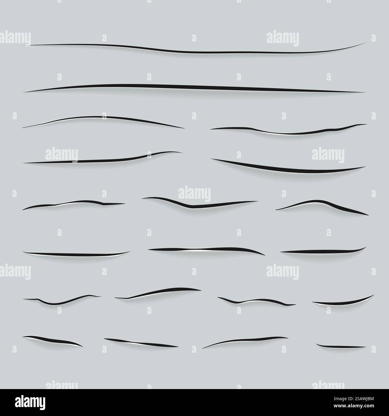 Paper cuts pattern set. Isolated on background. Vector illustration ...