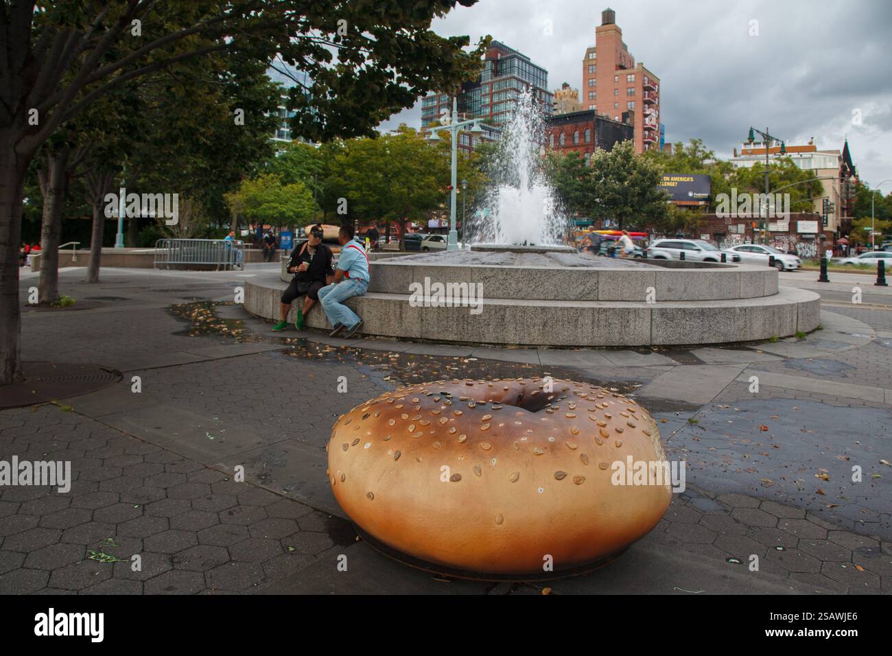 New York City, USA - July, 13th, 2015. Everything Bagel sculpture of ...