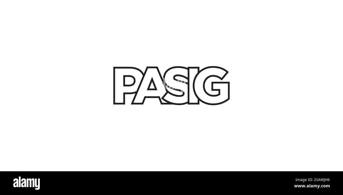 Pasig in the Philippines emblem for print and web. Design features ...