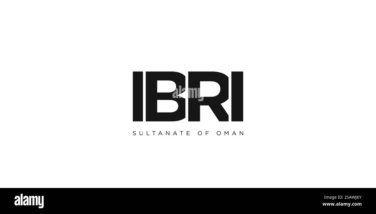 Ibri in the Oman emblem for print and web. Design features geometric ...