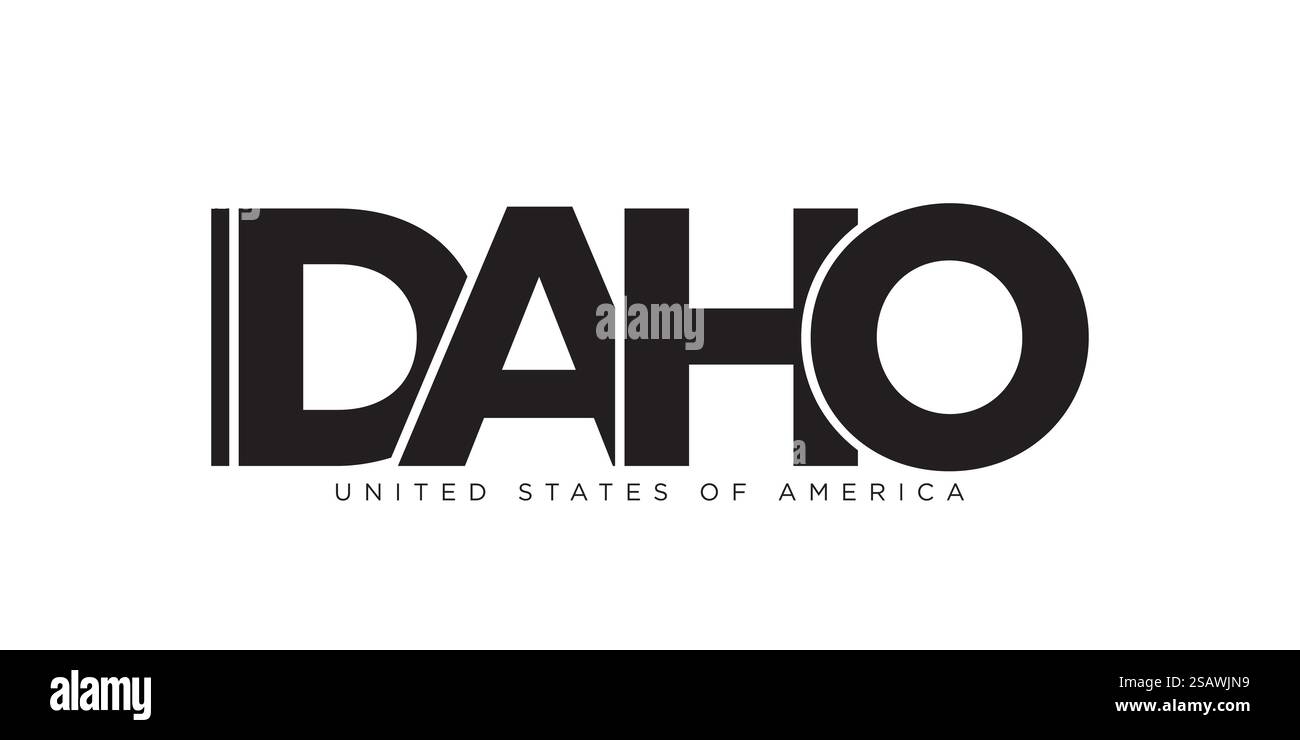 Idaho, USA typography slogan design. America logo with graphic city ...