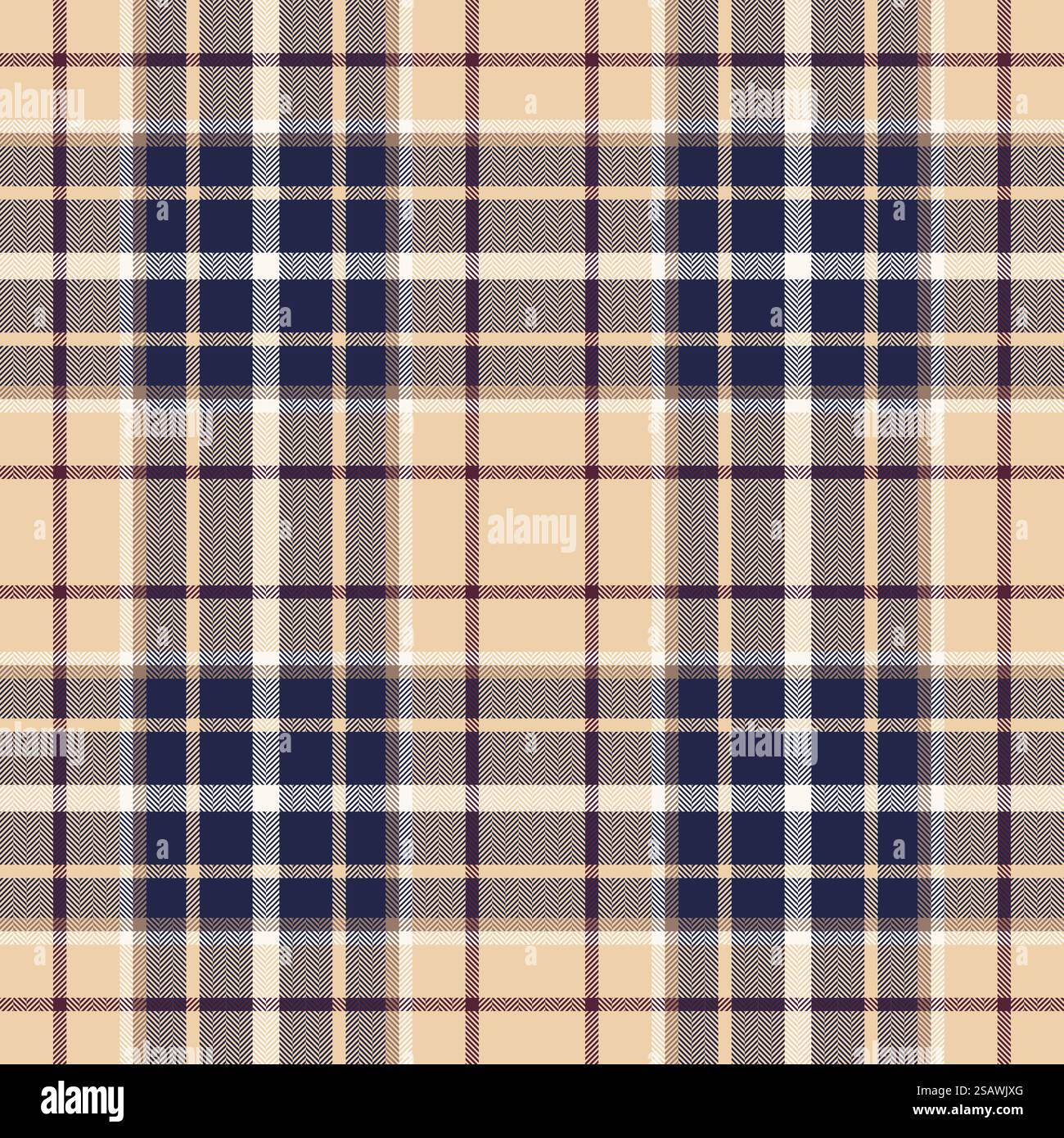 Plaid seamless pattern in blue. Check fabric texture. Vector textile ...