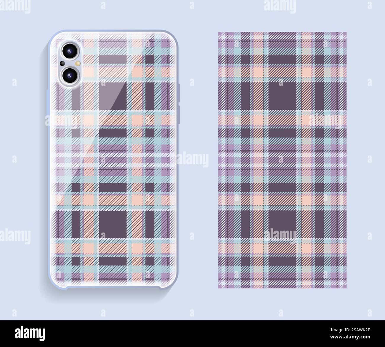 Smartphone cover design vector mockup. Template geometric pattern for ...