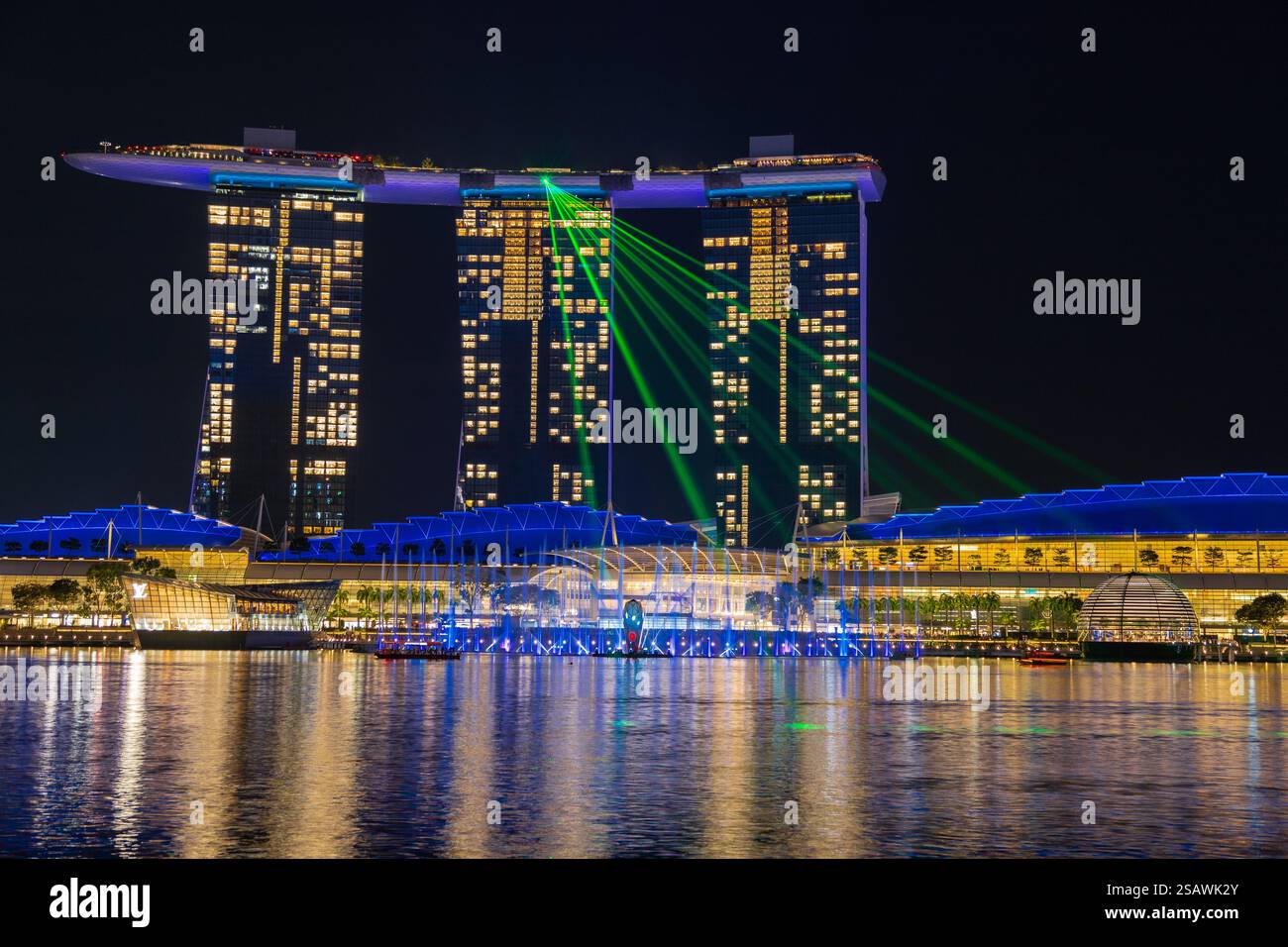 Spectra, a light and water show performed every evening at the Marina ...
