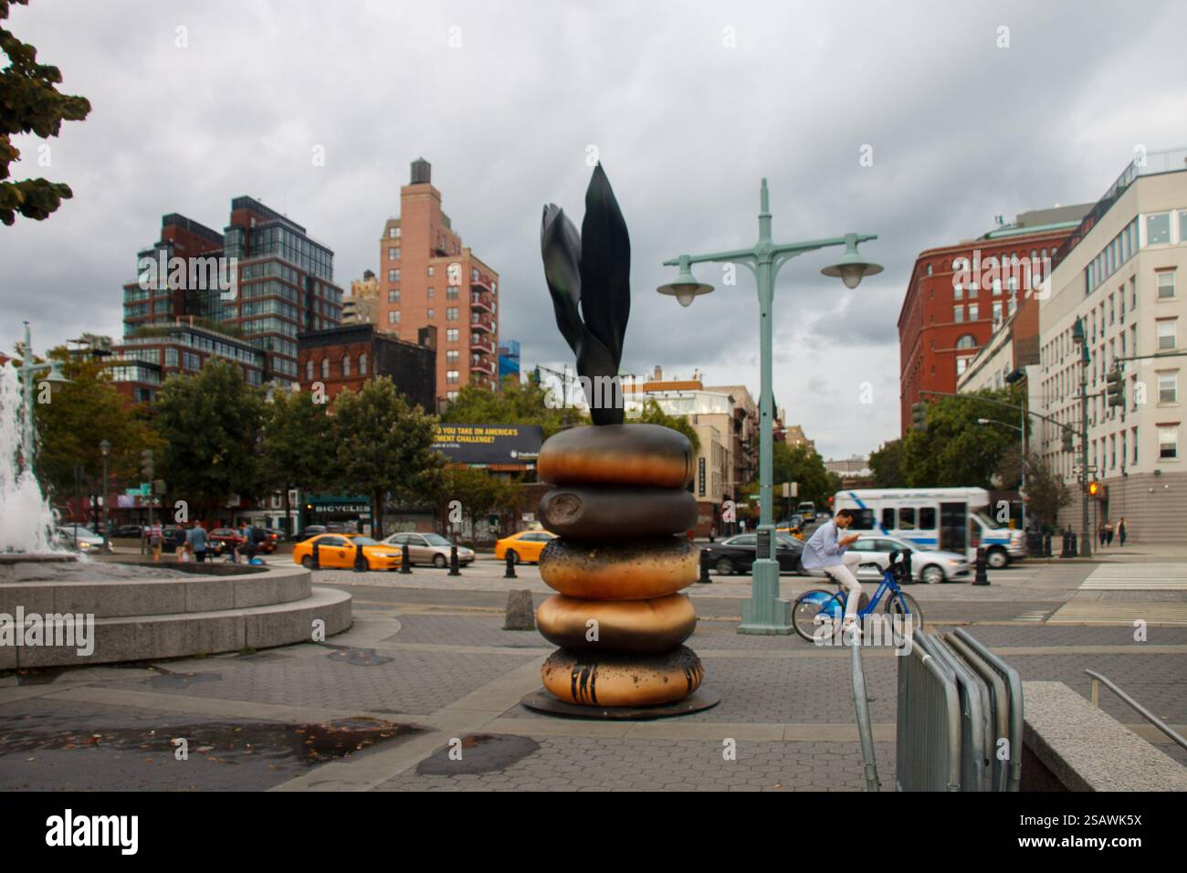 New York City, USA - July, 13th, 2015. Everything Bagel sculpture of ...