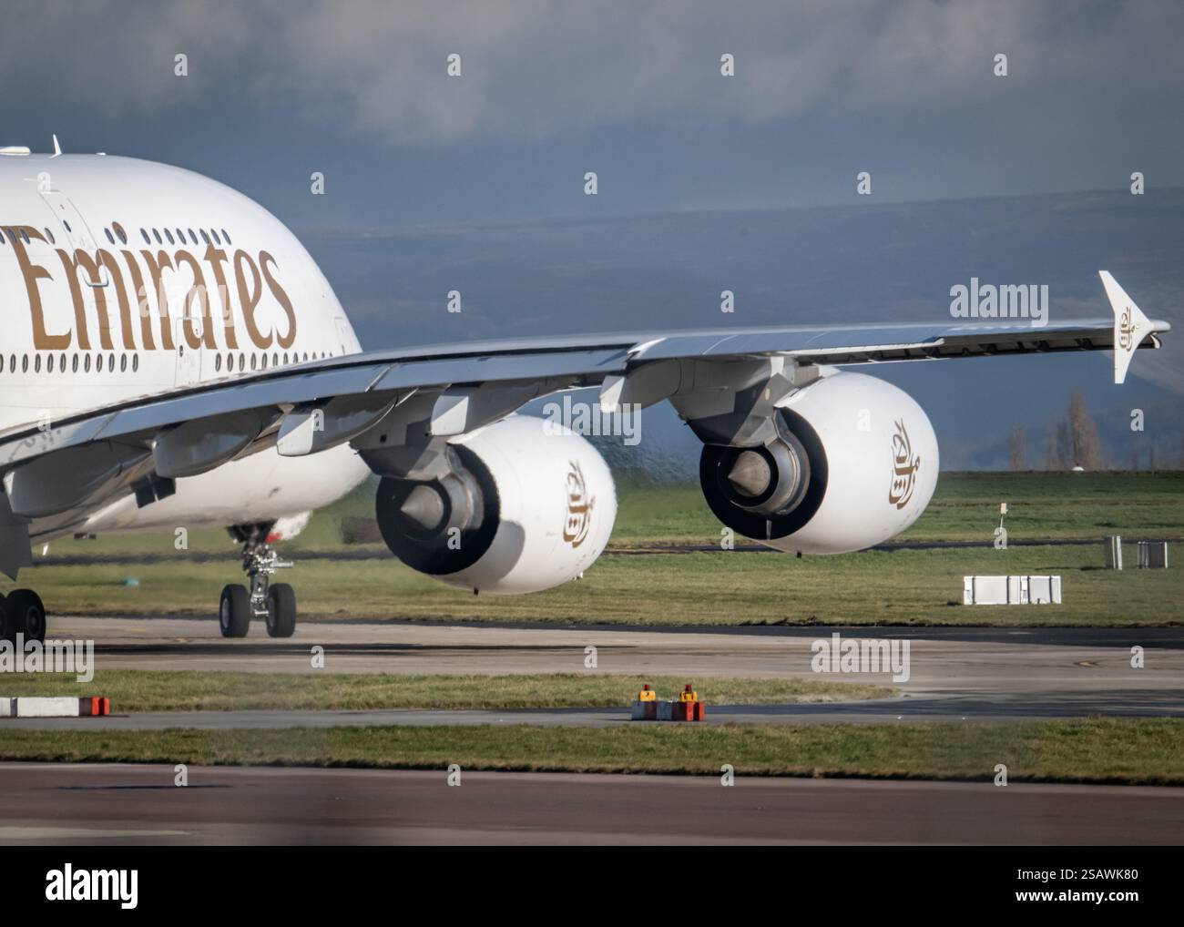 Emirates A380-861 Flight EK18 Departs Manchester for Dubai on 30 Jan ...
