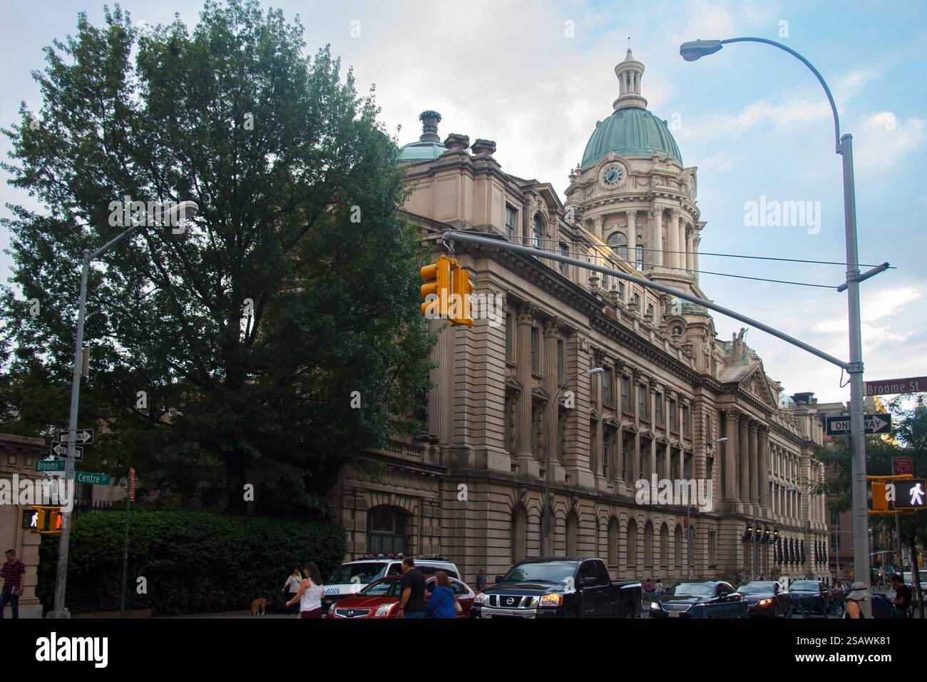 The Old Police headquarters historic building with a large dome in SOHO ...
