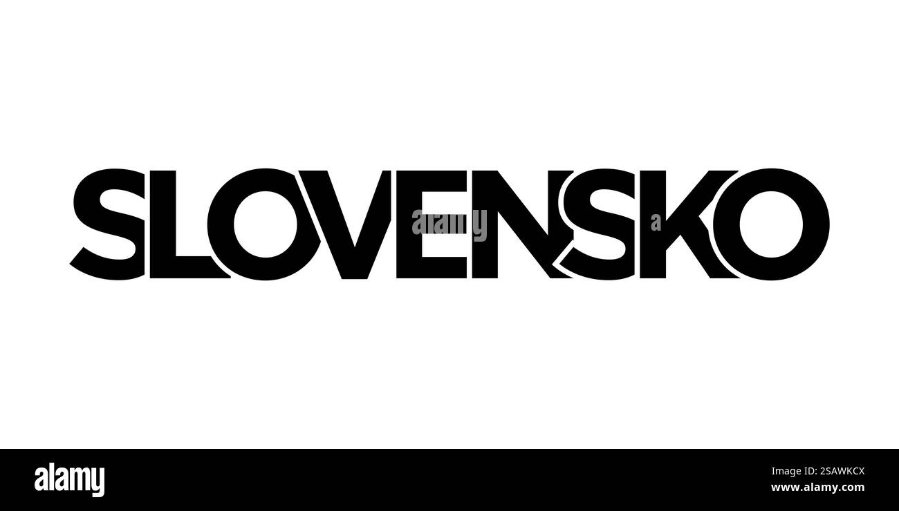 Slovakia emblem for print and web. Design features geometric style ...