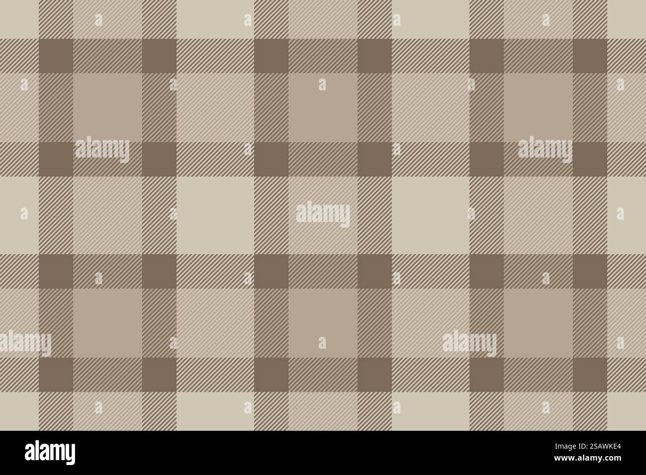 Plaid background, check seamless pattern in beige. Vector fabric ...