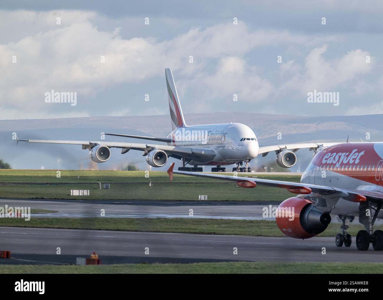 Emirates A380-861 Flight EK18 Departs Manchester for Dubai on 30 Jan ...