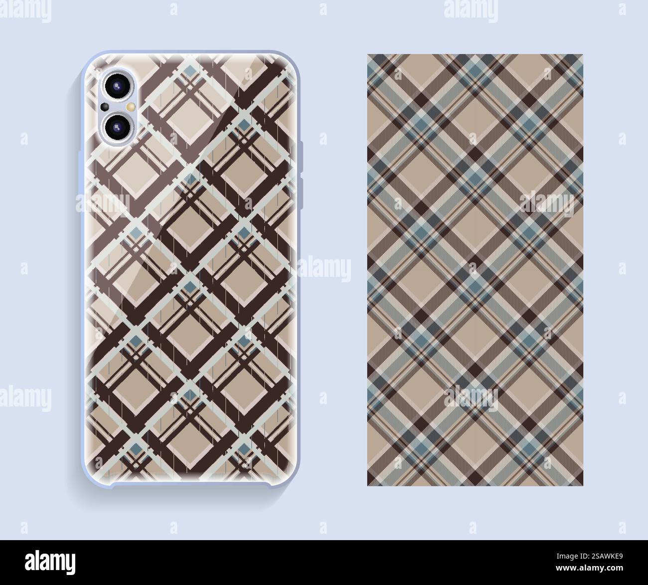 Smartphone cover design vector mockup. Template geometric pattern for ...