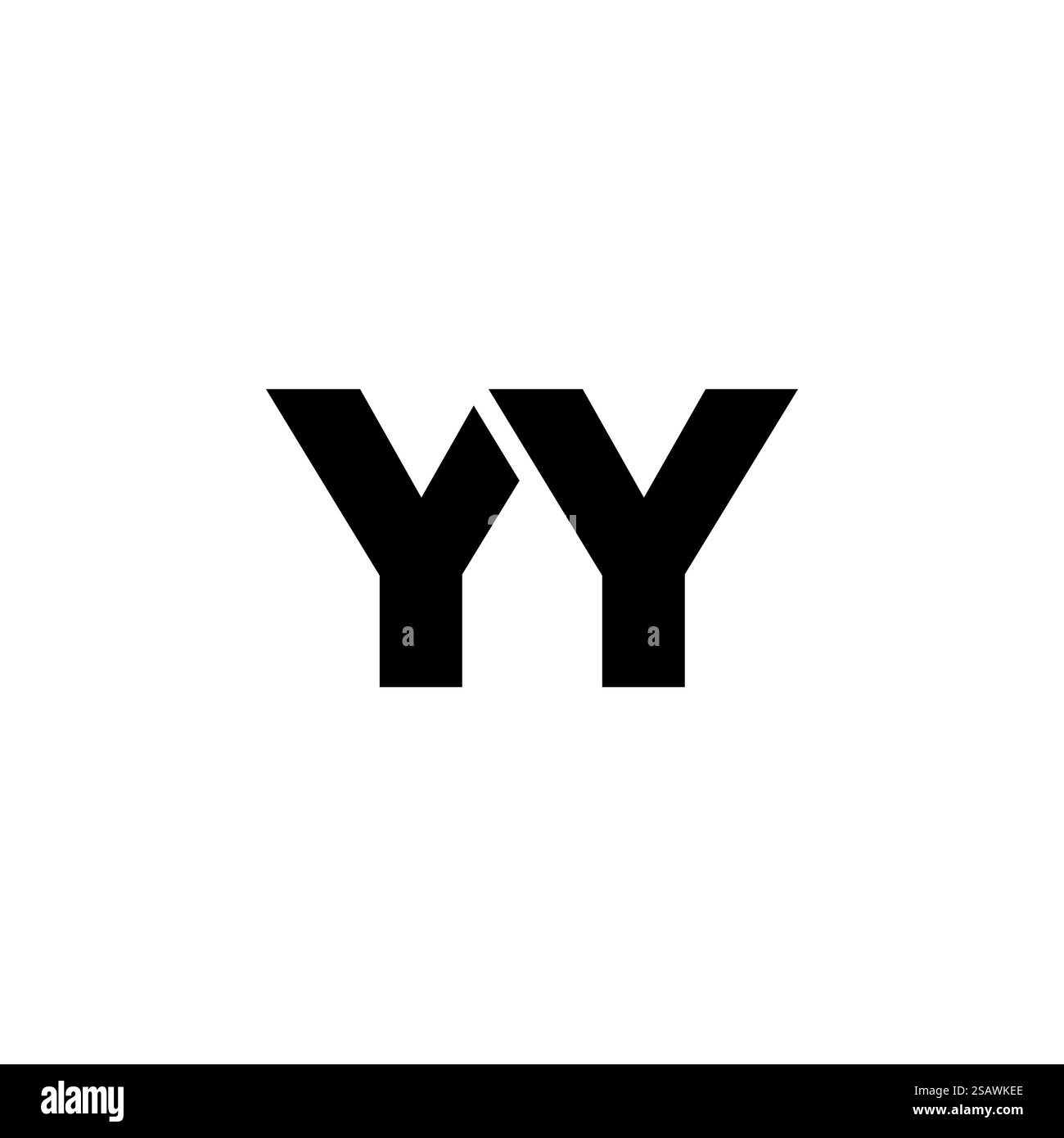 Trendy letter Y and Y, YY logo design template. Minimal monogram initial based logotype for ...