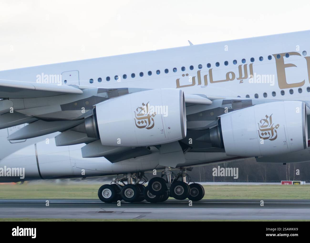 Emirates A380-861 Flight EK18 Departs Manchester for Dubai on 30 Jan ...