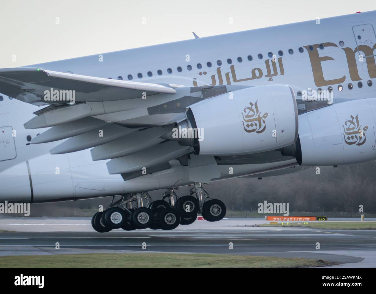 Emirates A380-861 Flight EK18 Departs Manchester for Dubai on 30 Jan ...