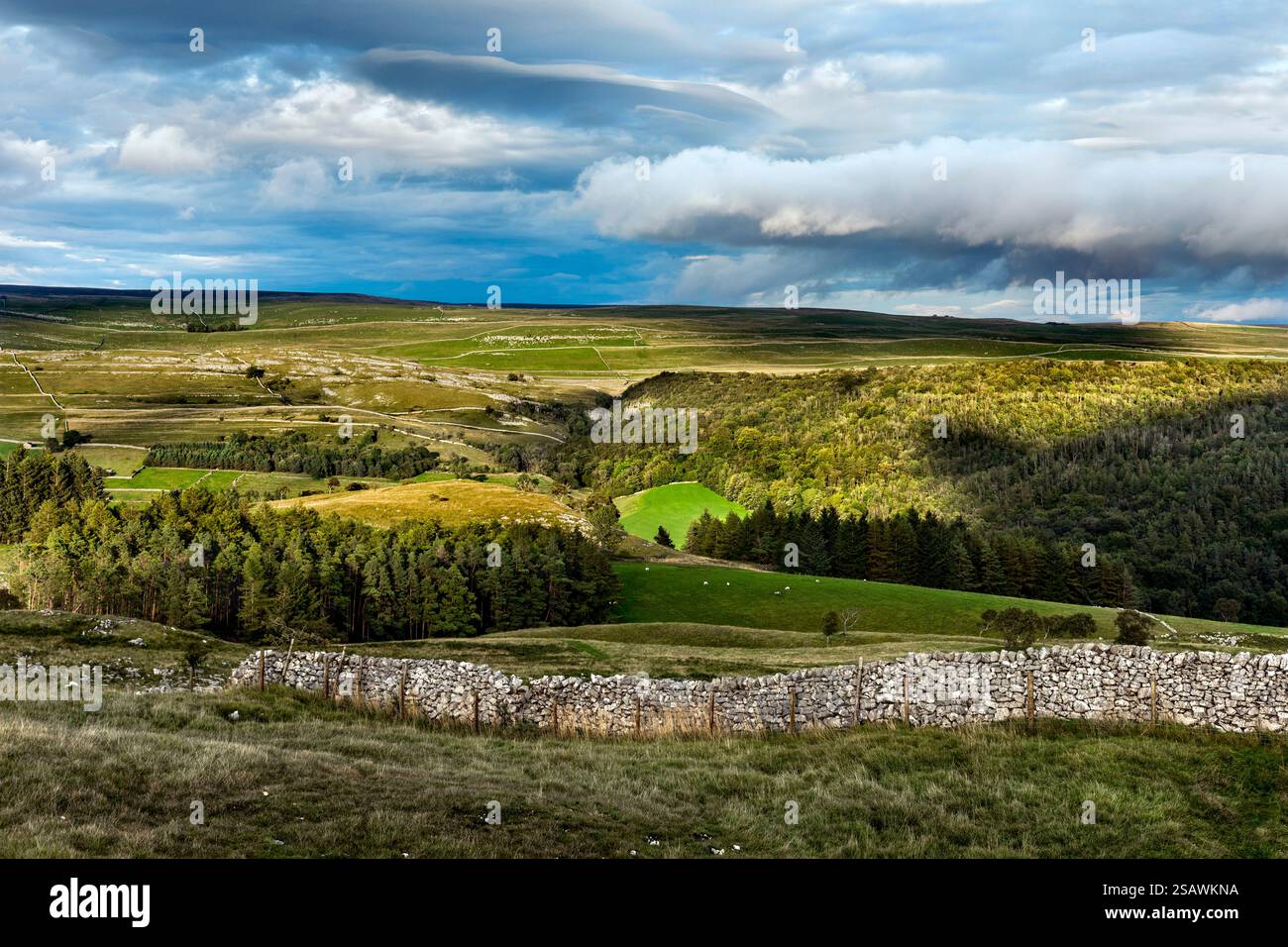Wharfedale; From Threshfield Quarry; Yorkshire; UK Stock Photo - Alamy