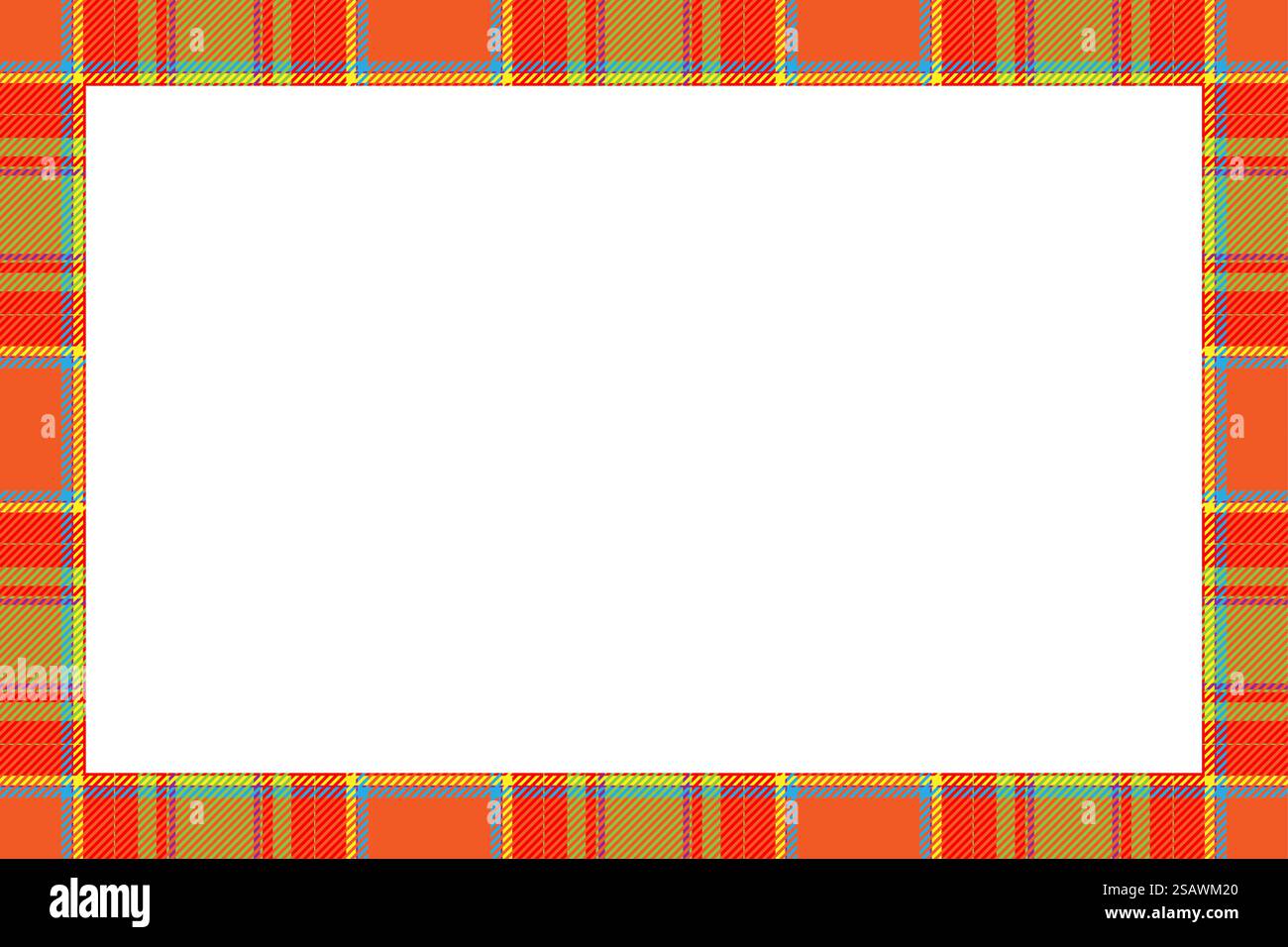 Vintage frame vector. Scottish border pattern retro style. Beauty empty ...