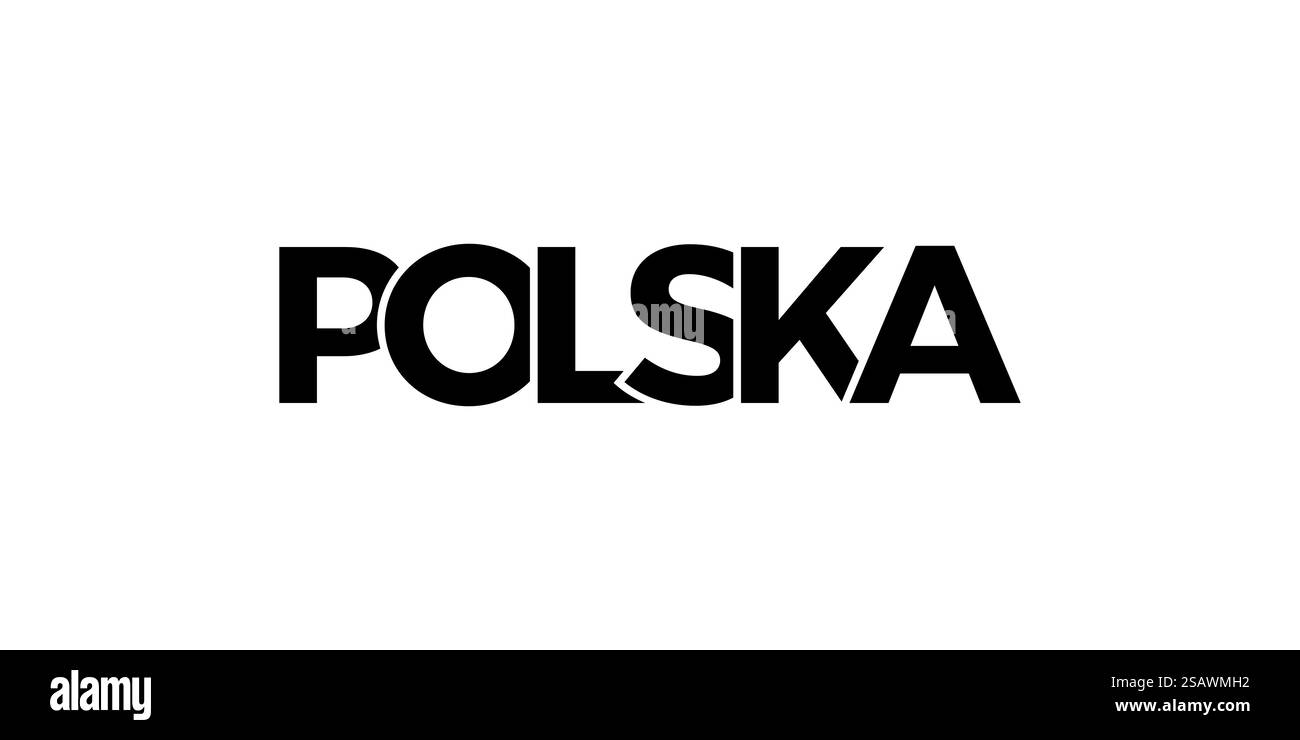 Poland emblem for print and web. Design features geometric style, vector illustration with bold ...