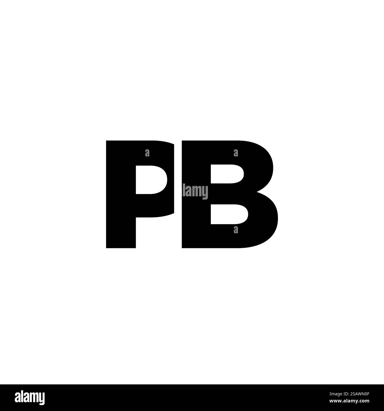 Trendy letter P and B, PB logo design template. Minimal monogram ...