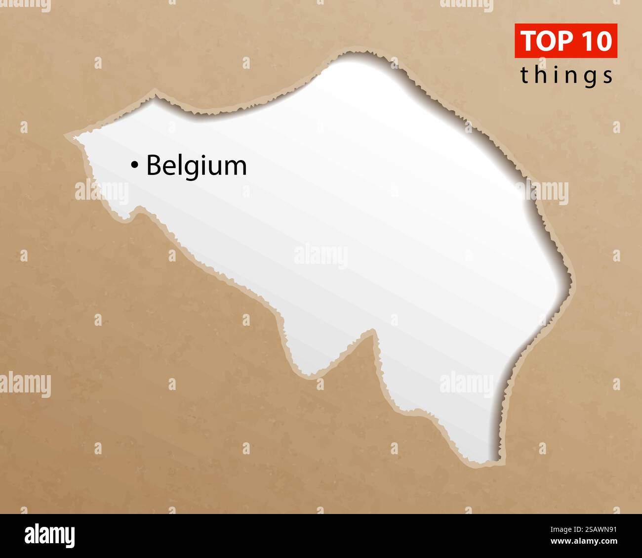 Belgium map vector. Belgian maps craft paper texture. Empty template ...