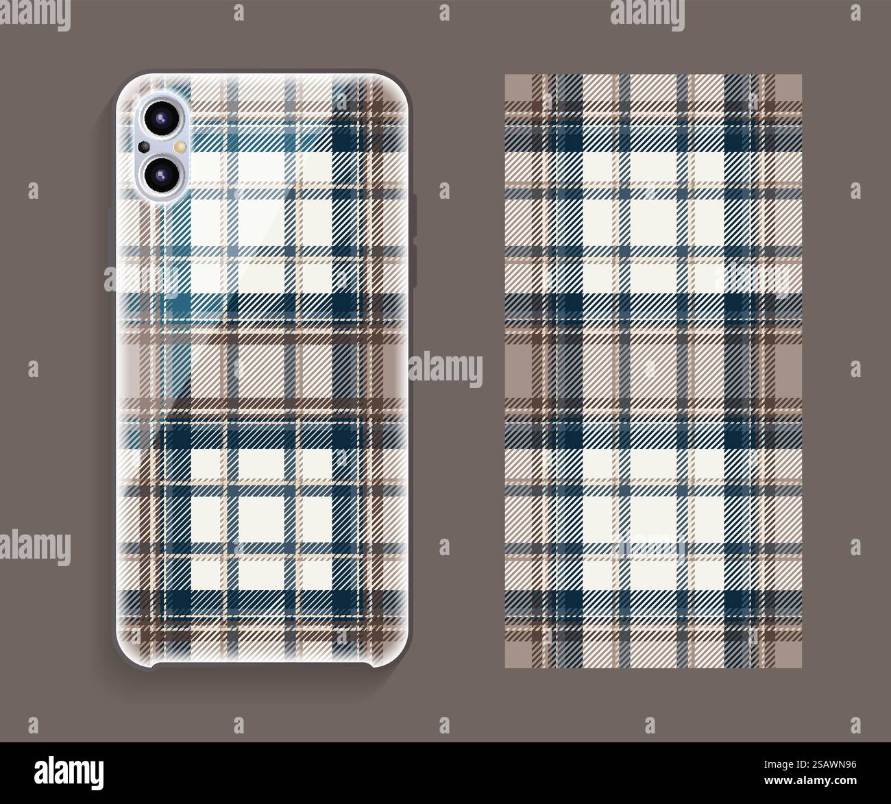 Smartphone cover design vector mockup. Template geometric pattern for ...