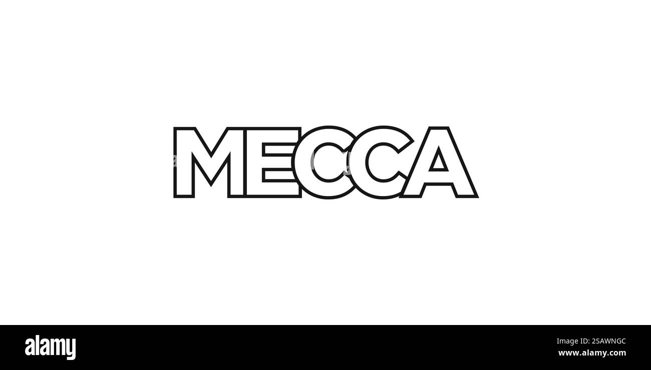 Mecca in the Saudi Arabia emblem for print and web. Design features ...