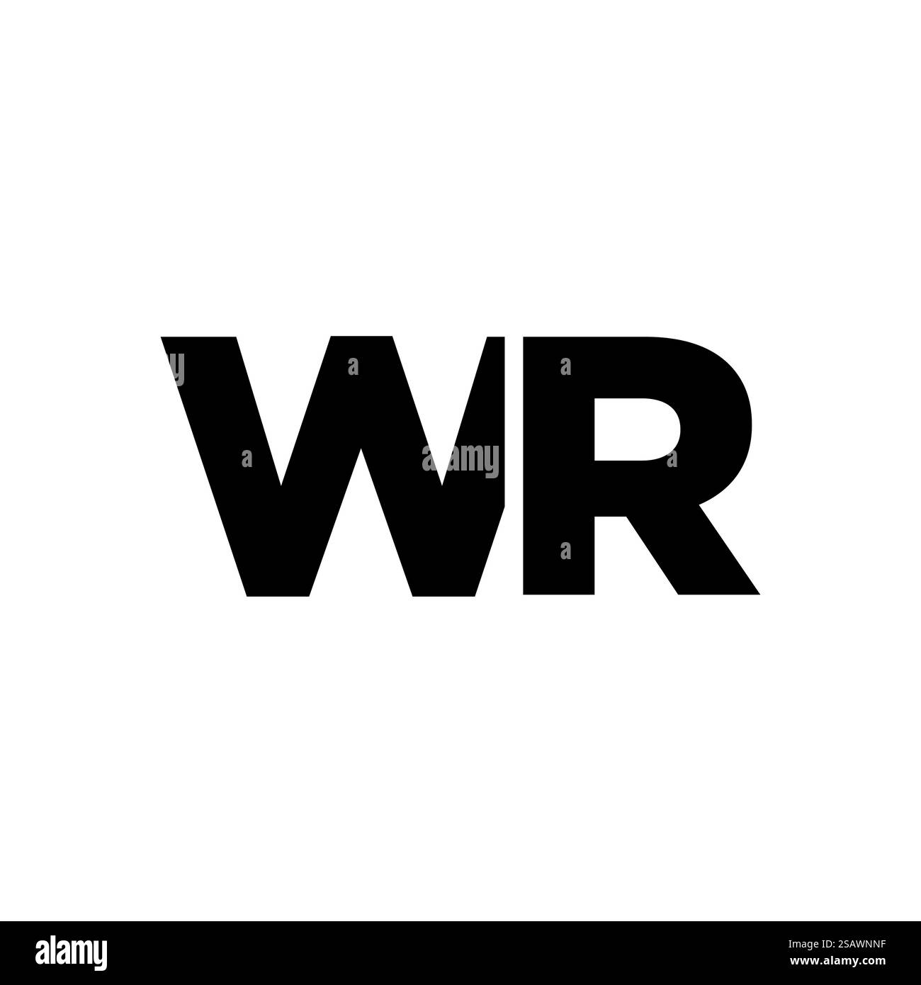 Trendy letter W and R, WR logo design template. Minimal monogram ...