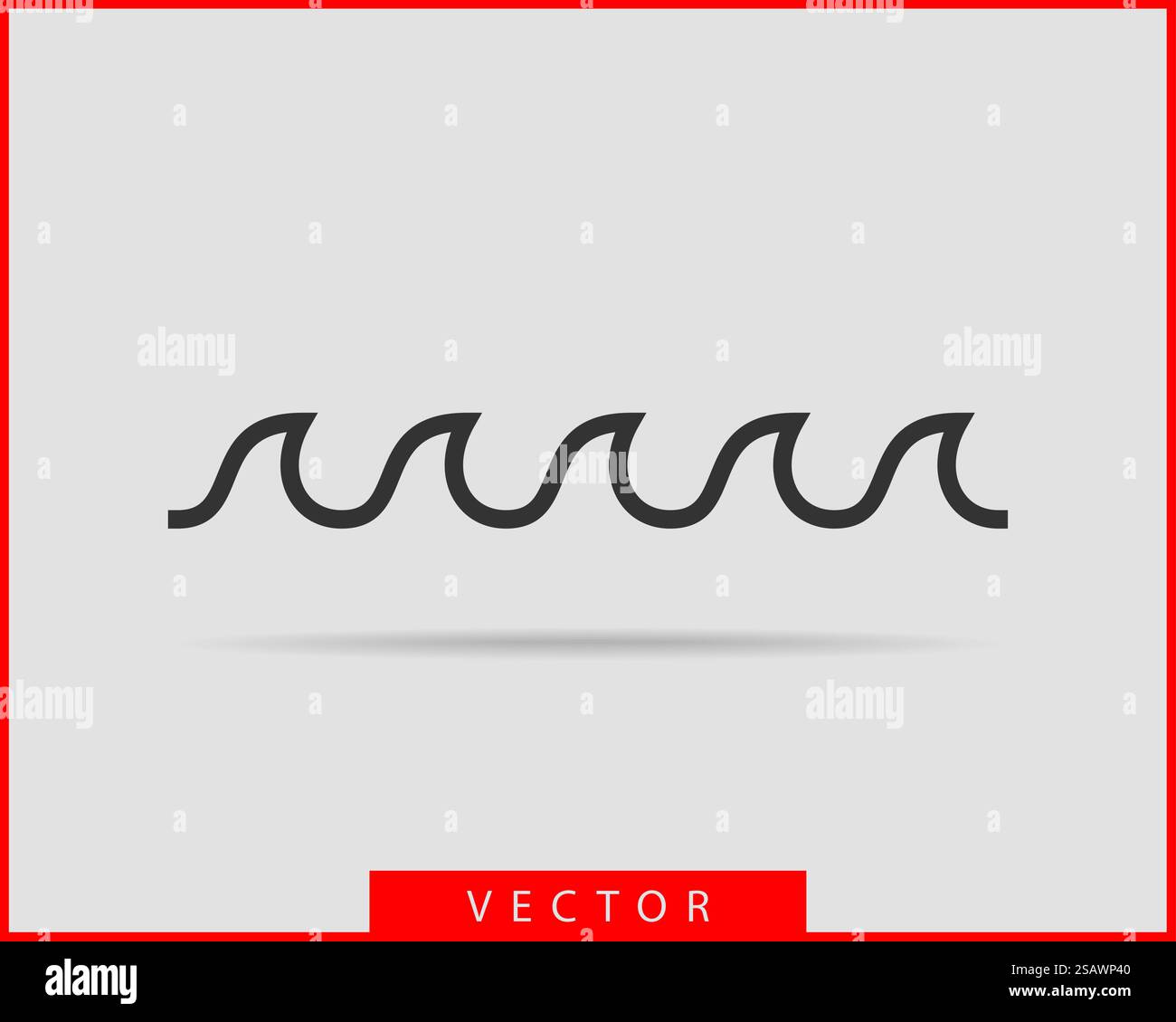Waves vector design. Water wave icon. Wavy lines isolated Stock Vector ...