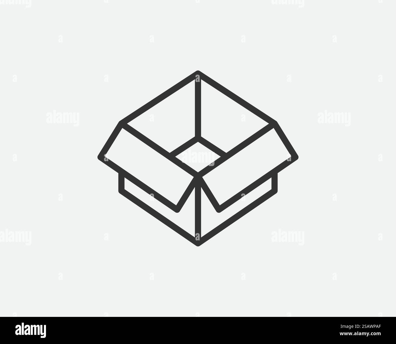 Delivery packaging vector icon. Cargo cardboard box icons. Carton ...