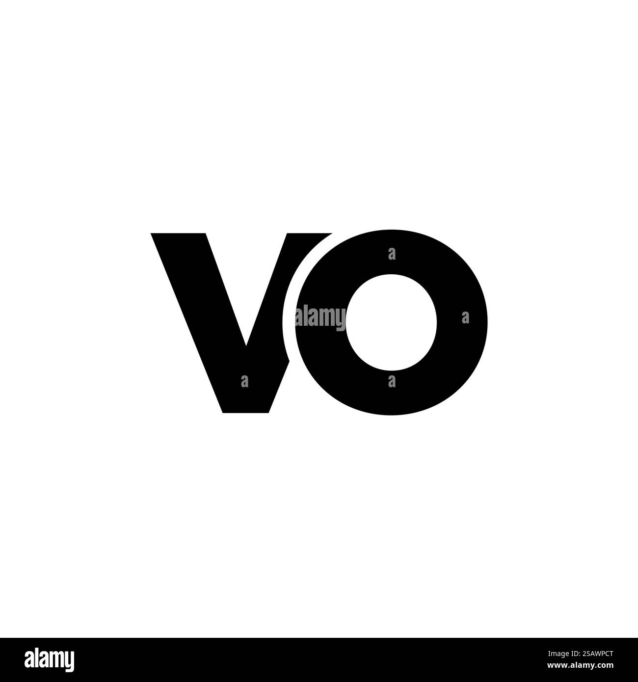 Trendy letter V and O, VO logo design template. Minimal monogram ...