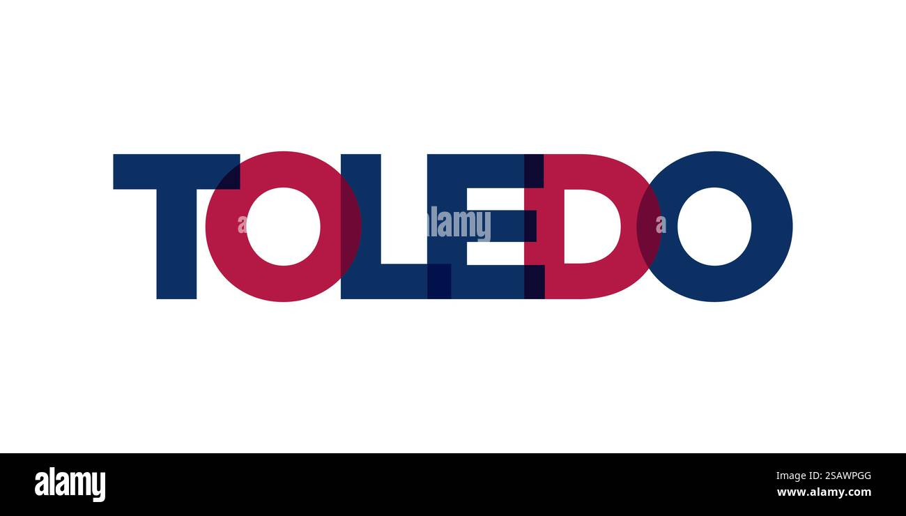 Toledo, Ohio, USA typography slogan design. America logo with graphic ...