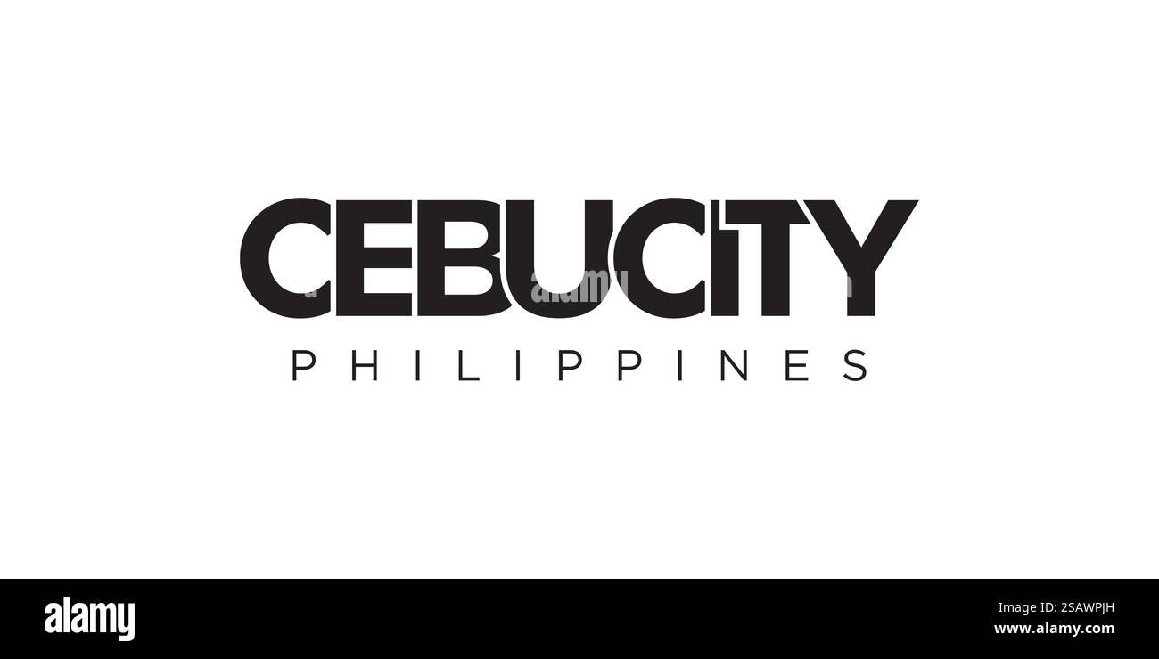 Cebu City in the Philippines emblem for print and web. Design features ...