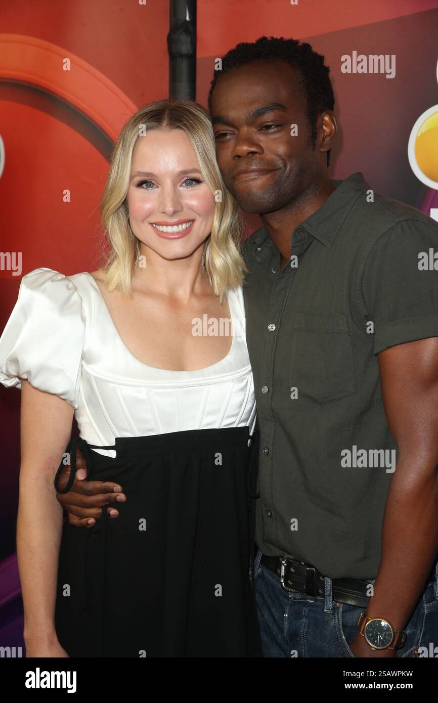 Kristen Bell and William Jackson Harper at the NBC TCA Summer Press ...