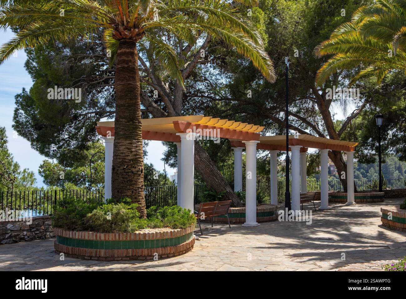The pergola outside Iglesia Santo Domingo de Guzman in Benalmadena ...
