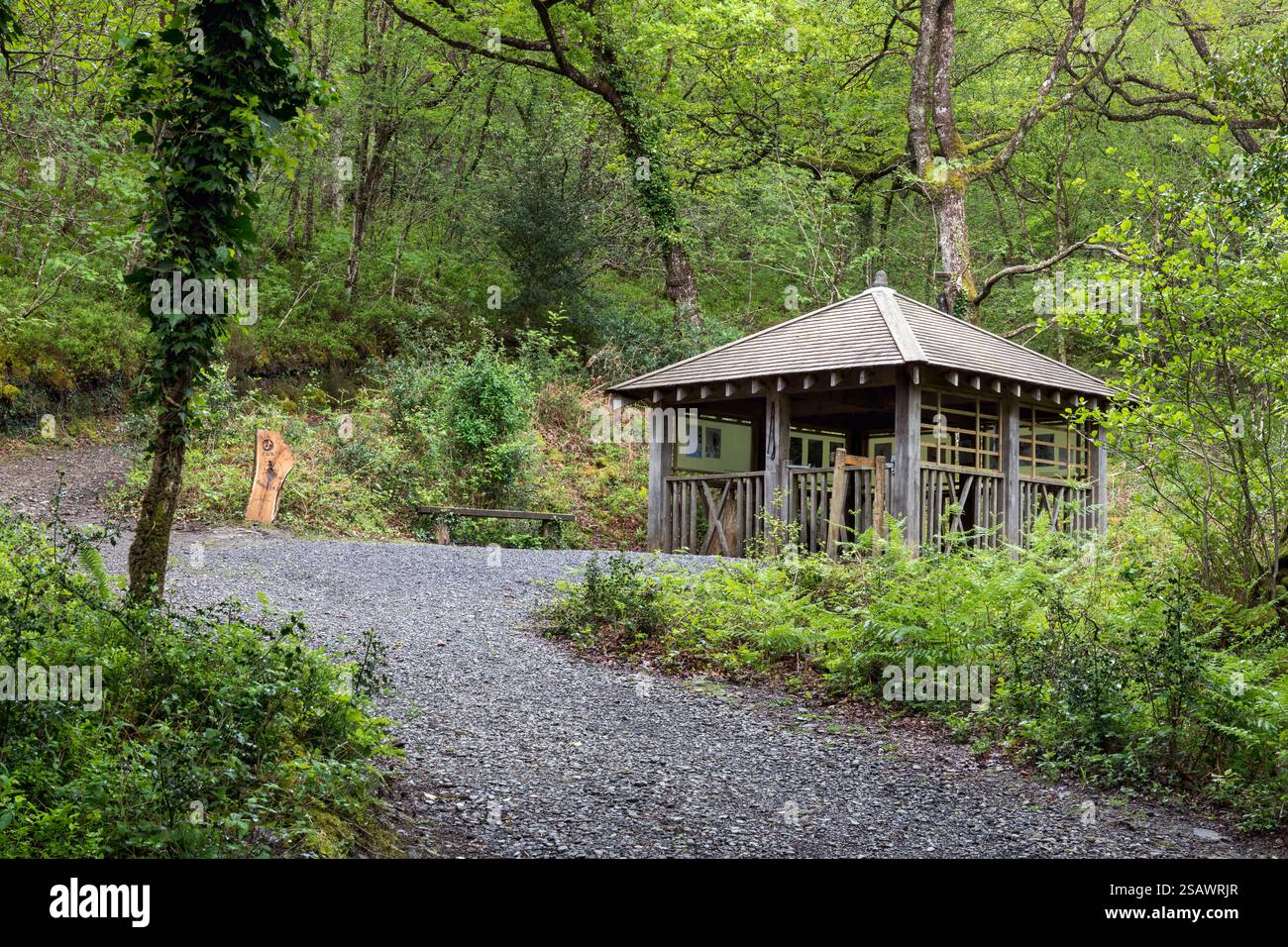 Yarner Wood; Display; Hut; Devon; UK Stock Photo - Alamy
