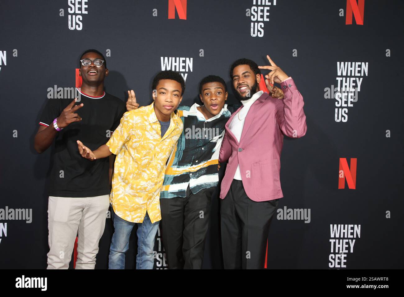 Ethan Herisse, Asante Blackk, Caleel Harris and Jharrel Jerome at the "When They See Us" FYC ...