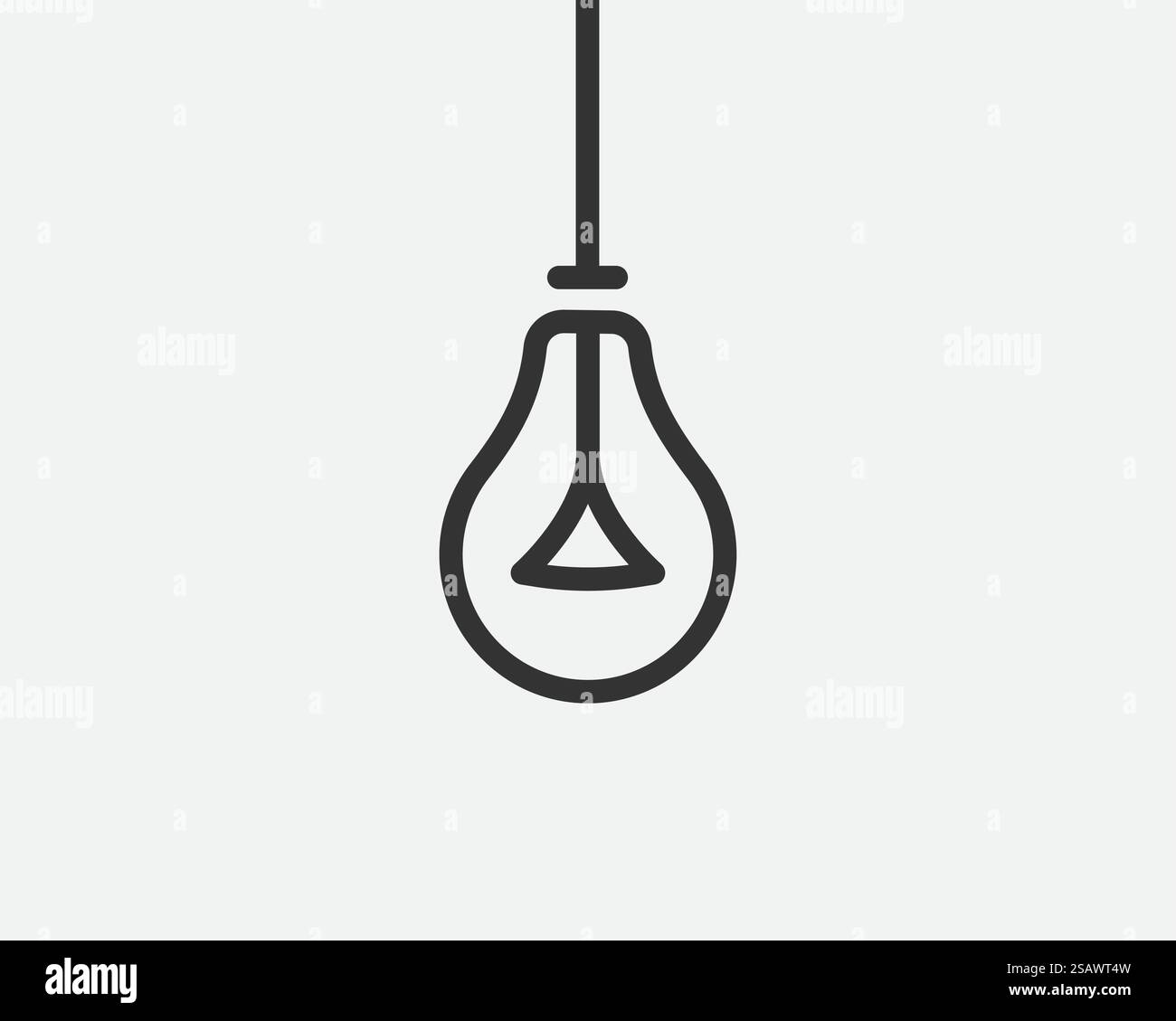 Light dimmer icon line flat trendy design. Electricity lamp saving ...