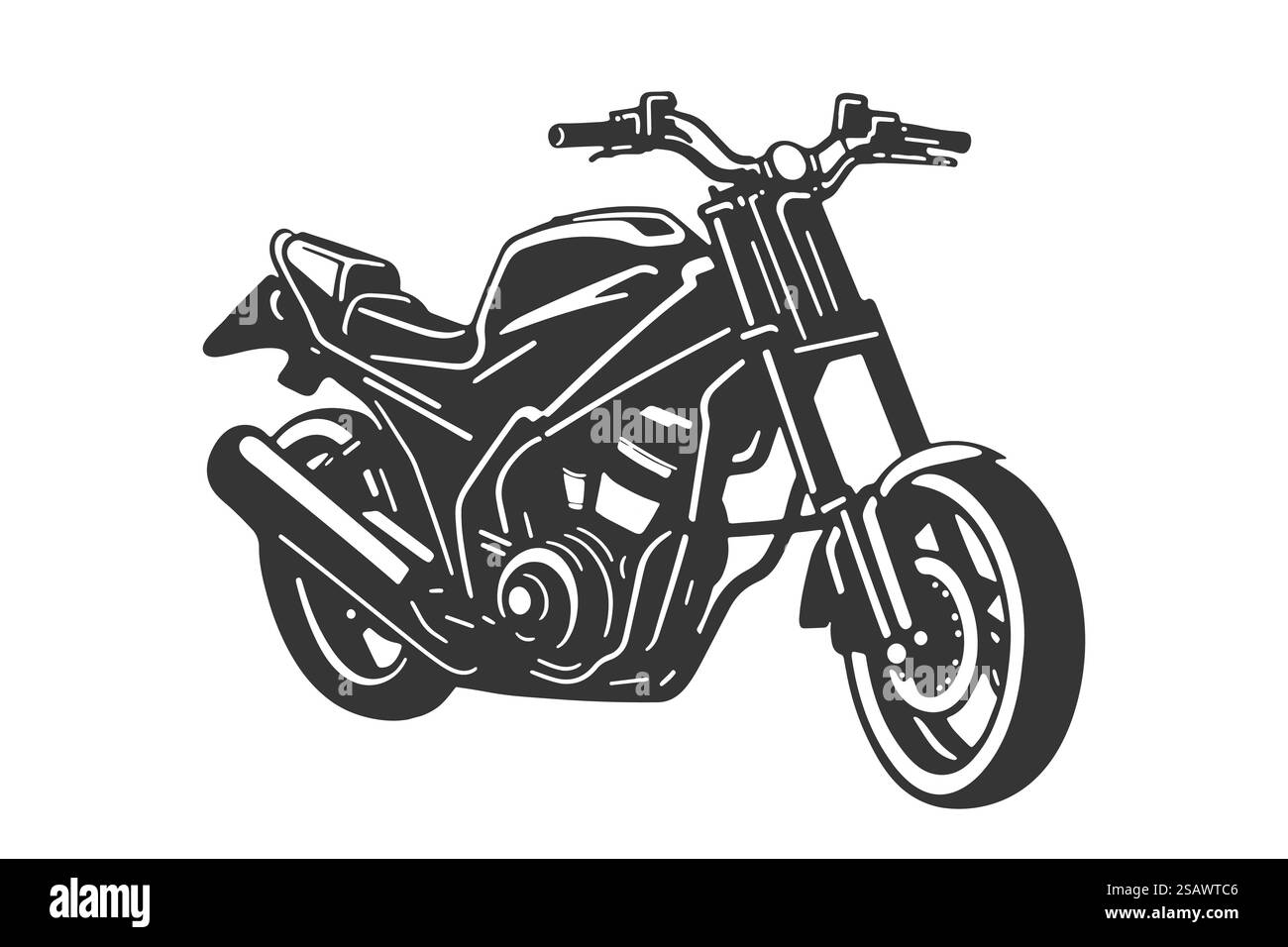 Classic motorcycle vector illustration. Motor bike for logo, biker club ...