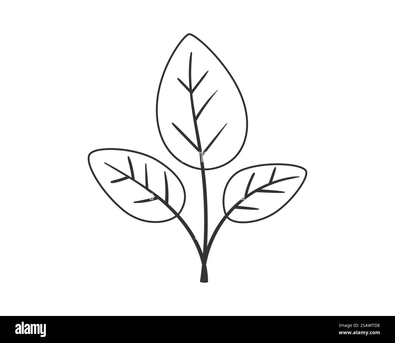Sprout with leaf vector icon line design. Plant symbol of nature and ...