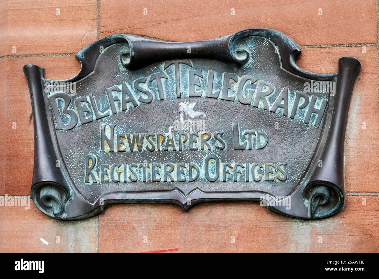 belfast telegraph newspaper registered offices sign on the listed ...